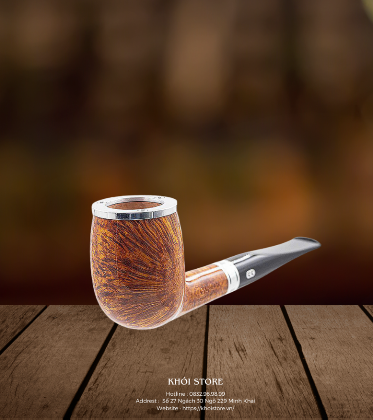 Tẩu Gỗ Chacom Baccara 186 Model Vân Lửa Vàng - sang trọng..