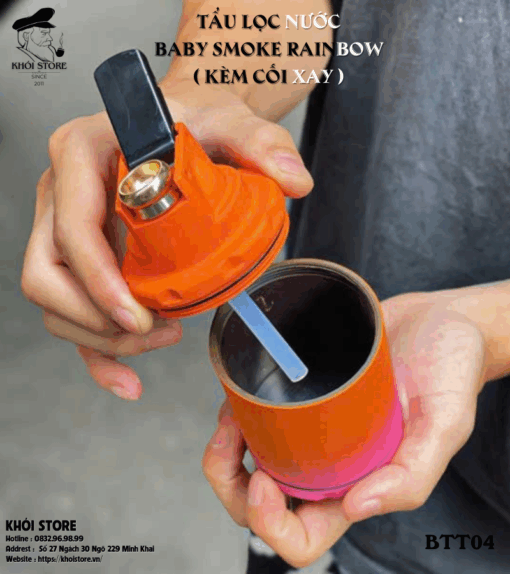 Tẩu Lọc Nước Baby Smoke Rainbow (Kèm Cối Xay) - Khói Store - Thuốc lá ...